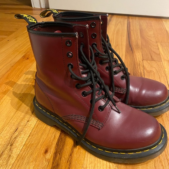 Dr. Martens | Shoes | Dr Martens 46 Smooth Leather Lace Up Boots Cherry ...